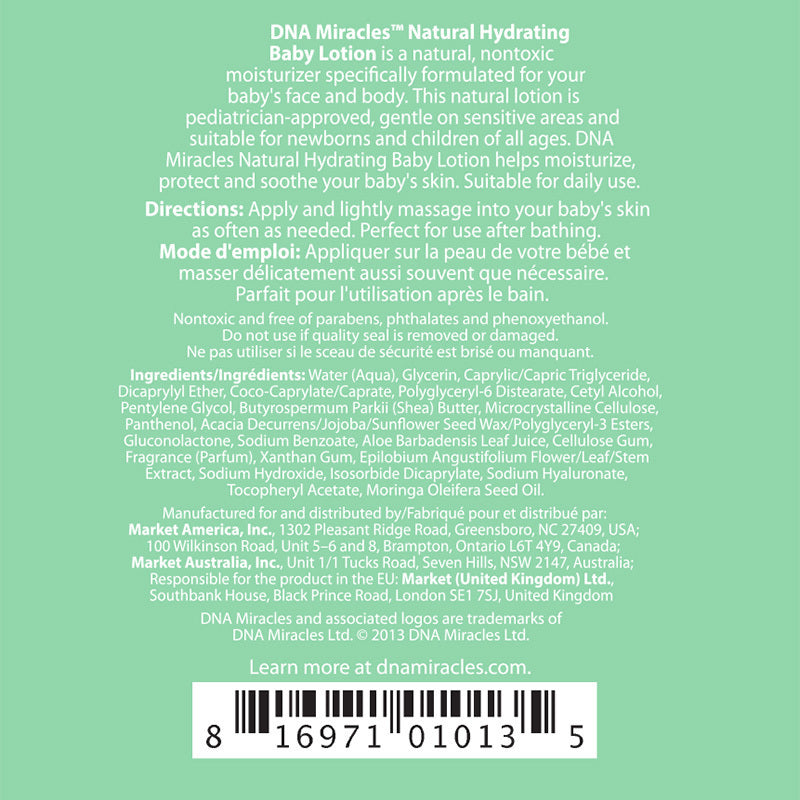 DNA Miracles® Natural Hydrating Baby Lotion - Baby Natural Lotion (190g ...